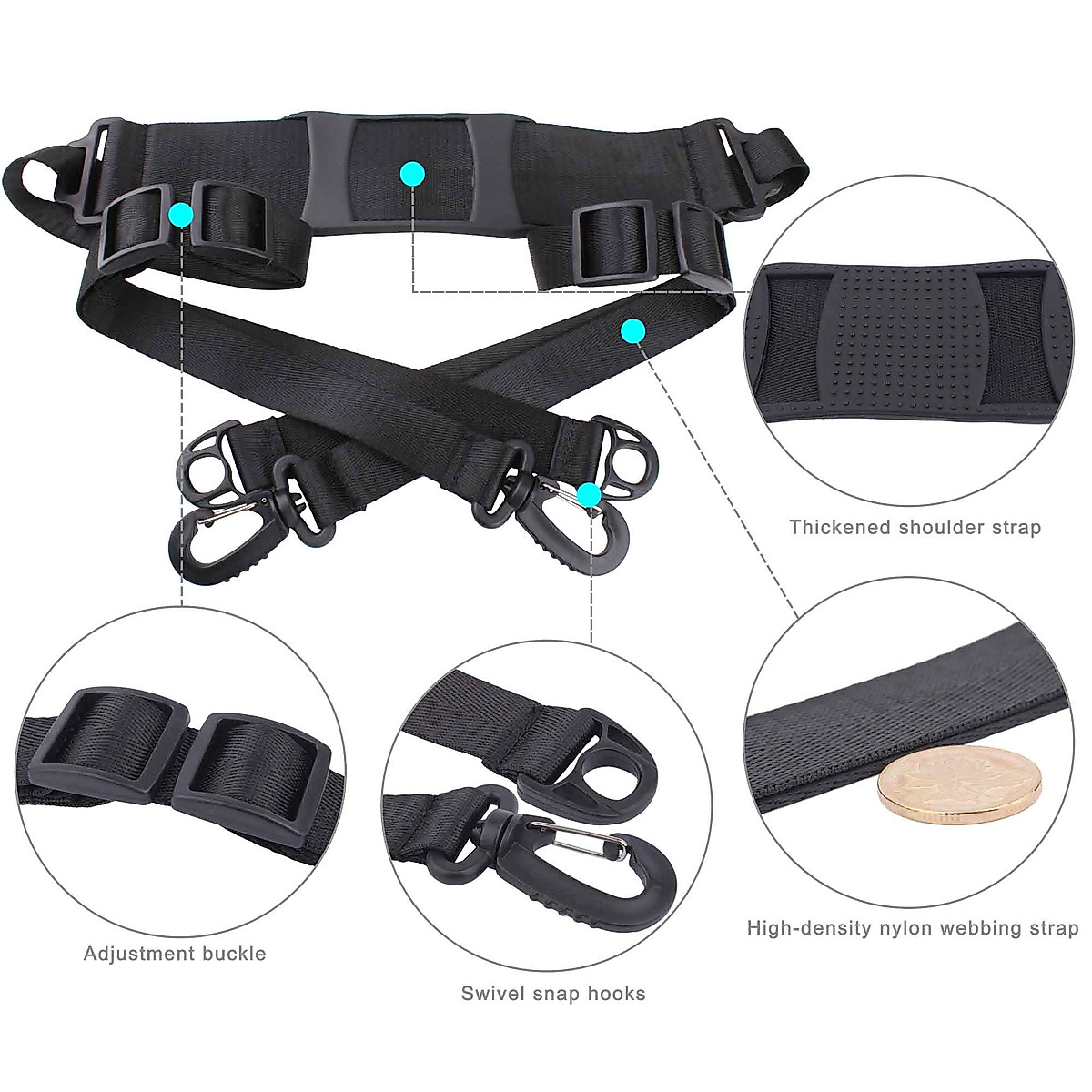TOMALL Adjustable Carrying Belt Strap Hand Carrying Handle Shoulder Strap Belt for Xiaomi Mijia M365 Electric Scooter Kids Bikes Foldable Bicycle