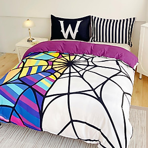 Kamisato Ayato 3-Pcs TV Duvet Cover Bedding Set with 1 Duvet Cover + 2 Pillowcases,Ultra Soft Microfiber Breathable Comforter Cover Sets,Printed Bedding Sets for Boys Girls Kids Teens 80"×90" (Full)