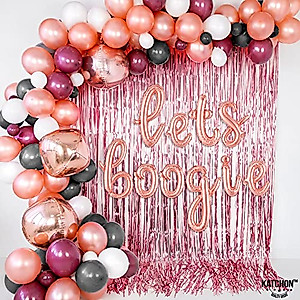 KatchOn, Rose Gold Lets Boogie Balloons - 16 Inch, 90s Party Decorations | Disco Party Balloons, Disco Ball Balloons for Disco Party Decorations | 70s Party Decorations | 80s Decorations for Party