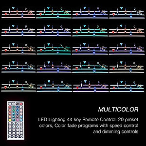 SUNCOO 3 Step LED Lighted Liquor Bottle Display Shelf 60 Inch, Home Bar Bottle Shelf, Drinks Lighting Shelves with Remote Control