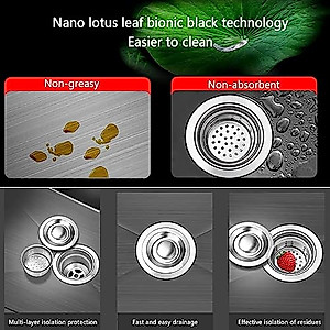 ARTLINE Black Kitchen Sink, Stainless Steel Single Bowl Sink, Drop In/Topmount Workstation Sink with Sliding Accessories, Farmhouse Workstation Sink with Multiple Accessories (19.7 x 17.7in)