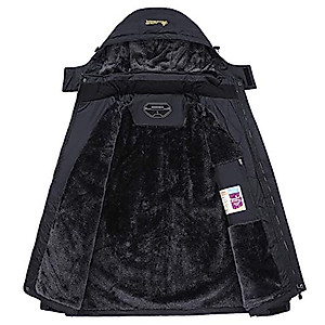 MOERDENG Men's Waterproof Ski Jacket Warm Winter Snow Coat Mountain Windbreaker Hooded Raincoat