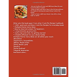 The Complete Crock Pot Cookbook for Beginners 2023: 1200 Super Easy, Delicious & Healthy Crockpot Recipes for Everyday Meals to Live a Healthy Life