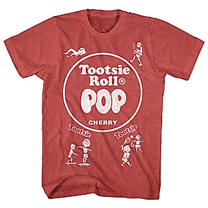 Tootsie Roll Chocolate Flavored Candy Caramel Taffy Pop Cherry Adult T-Shirt Tee