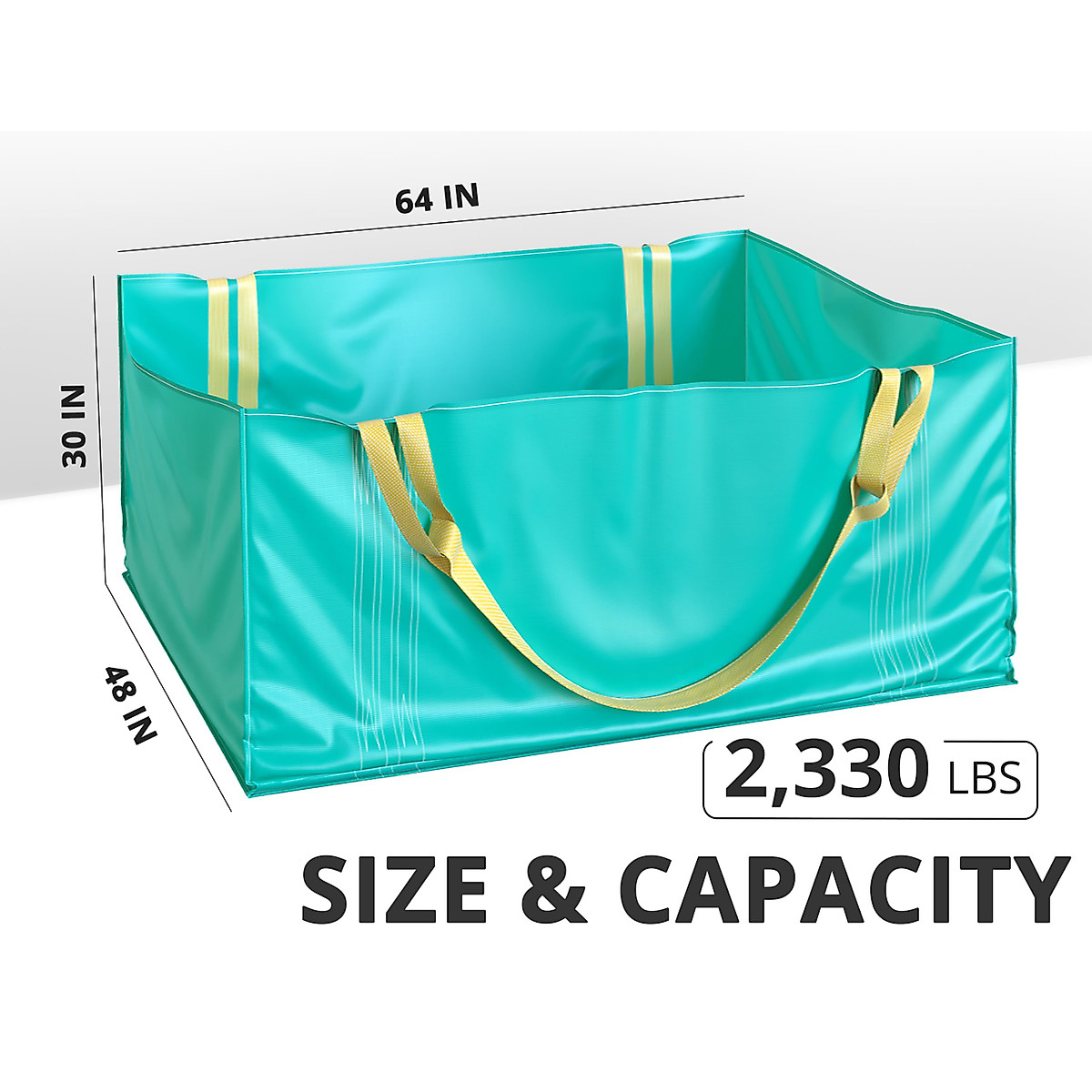 Skywin Dumpster Bag, Reusable Yard Waste Bags, Foldable Yard Waste Container, Trash Bag for Trash Management, Multiple Times Use During Renovations, Can Hold Up to 2,500 lbs