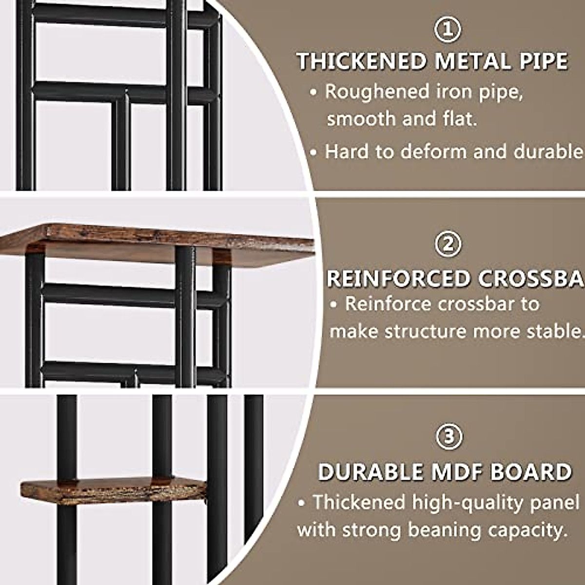 INGIORDAR Plant Stand 4 Tier 5 Potted Indoor Corner Tiered Plant Organizer Metal Flower Pot for Display Multiple Plants Storage Garden Balcony Living Room, Black