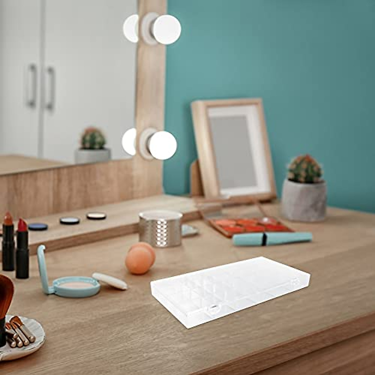 FOMIYES 2pcs 24 Grids Clear Plastic Jewelry Box Organizer Storage Container with Dividers Earring Storage Box Jewelry Divided Storage Case