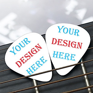 Custom 12 Pcs Guitar Pick, Personalized Add Your Image Text Light Medium Thin Unique Guitar Pick For Bass, Electric & Acoustic Guitars