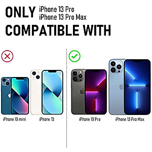 Suoman 3-Pack Camera Cover Circle Tempered Glass for iPhone 13 Pro Max/iPhone 13 Pro Lens Protector, for iPhone 13 Pro 6.1 inch / 13 Pro Max 6.7 inch [ Flash Diamonds ] - Silver