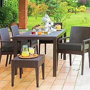 YENING 24x24 Memory Foam Outdoor Chair Cushions Waterproof 4 Inch Extra Thick Patio Seat Pads for Furniture Grey Set of 2