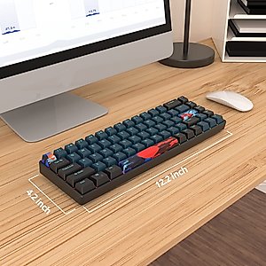 Ussixchare 65 Percent Mechanical Gaming Keyboard 68 Keys RGB Gaming Keyboard with Red Switch Wired Keyboard for Windows PS4/5 Xbox Gamers(68 Monster)