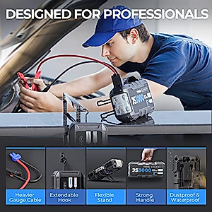 Car Battery Jump Starter, TOPDON JS3000 12V 3000A Battery Booster Jump Starter Pack for Up to 9L Gas/ 7L Diesel Engines, Portable Car Battery Charger with Handle Jumper Cable and EVA Protection Case