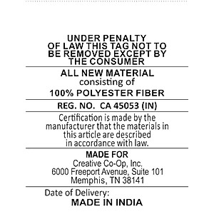 Creative Co-Op 16" Square Recycled Cotton Blend Printed Floral Pattern & Tassels Pillow, Multicolored