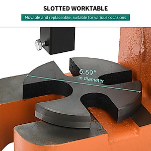 YITAHOME 3 Ton Manual Arbor Press, 12.2 Inch Maximum Height, Heavy Duty Arbor Presses, Press Machine for Riveting Punching Holes, Orange Manual Desktop Arbor Press Cast Iron Material