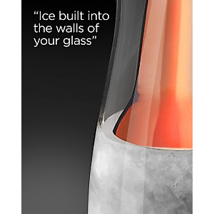 Unique Whiskey Gift for Men, Freezer Chiller Glass (Double Wall) Freezable 7oz Scotch n' Bourbon Ice Cup, Gift for Christmas/Birthday (Gift Boxed)
