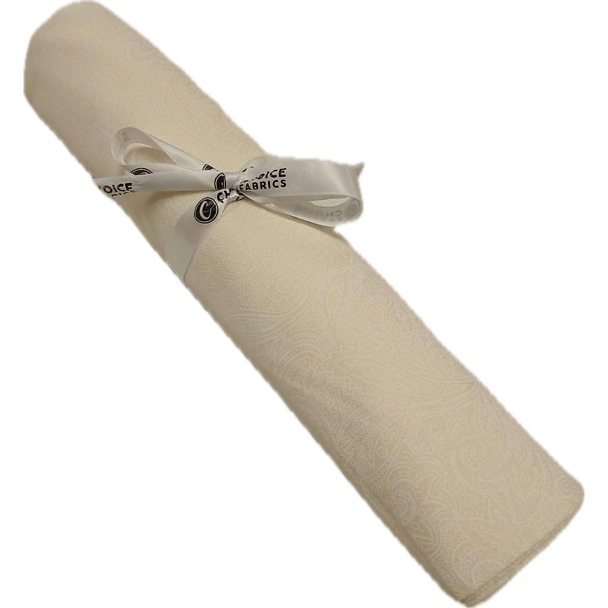 Choice Fabrics Supreme 108" Quilt Backing - Tone on Tone - Premium Cotton Fabric Cut by The Yard (White on Cream - Paisley)