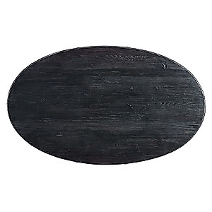 Modway Drive Round Pedestal Wood and Iron Coffee Table