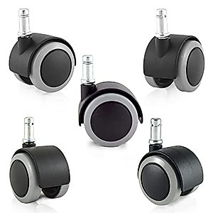 Enjoy Caster | 2 Inch Office Chair Casters for IKEA Office Chairs | Dual Injection Polyurethane Wheels for Hardwood Floor Protection (5007BUG-14-IK)