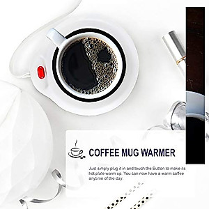 Eutuxia Mug Warmer for Home & Office. Great for Warming Up Cups, Coffee Mugs, Wax, and Beverages on Desks, Tables & Countertops. Electric Heated Plate Warms Quickly. Enjoy Hot Drinks on Cold Days.