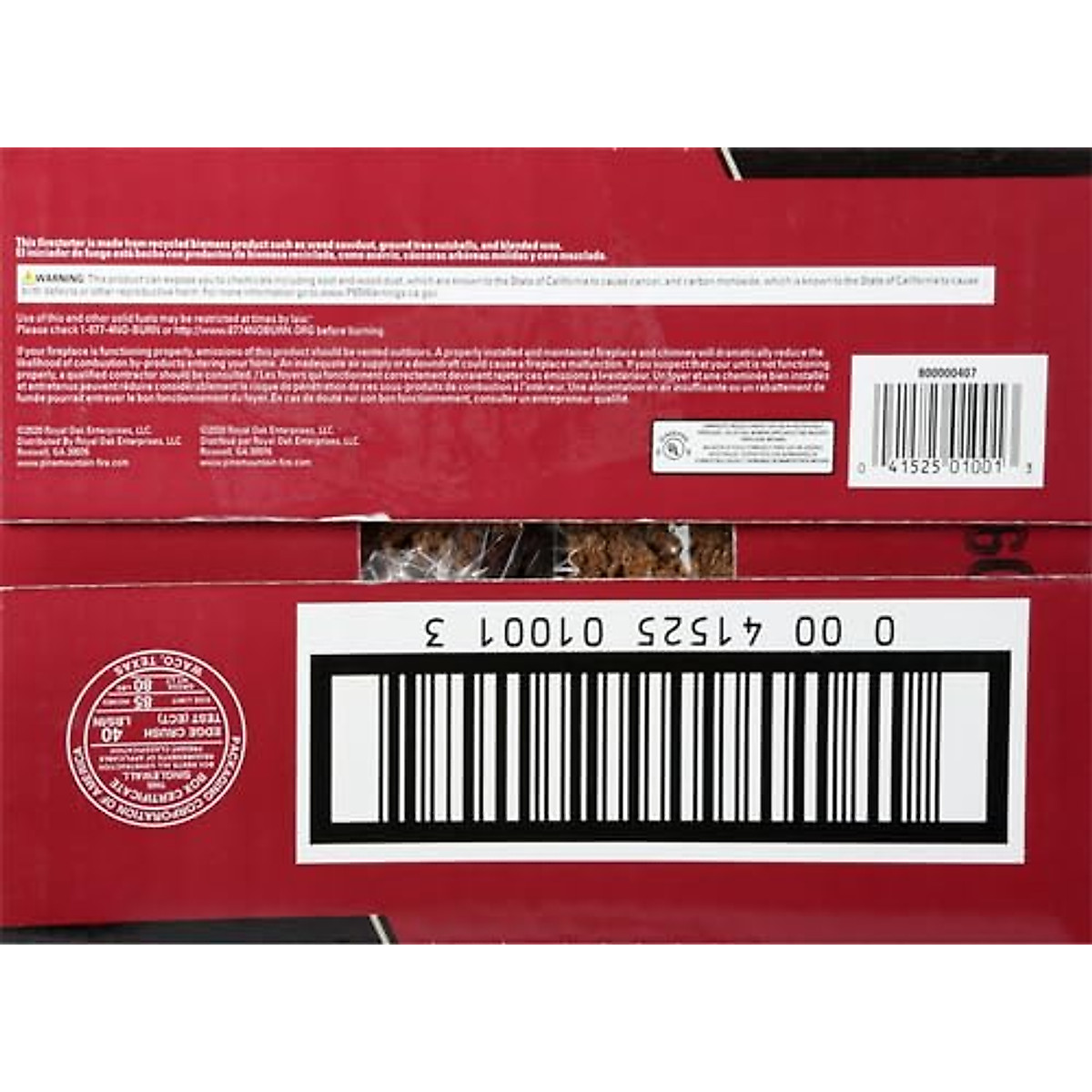 Pine Mountain StarterLogg Select-A-Size Firestarting Blocks, 24 Starts Firestarter Wood Fire Log for Campfire, Fireplace, Wood Stove, Fire Pit, Indoor & Outdoor Use, Red