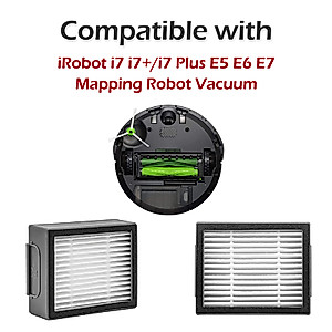 Coodss Replacement Filters Parts Kit - 12 Pack High Efficiency Filters for iRobot Roomba i7 i7+ i7 Plus E5 E6 E7 Series Vacuum Cleaner