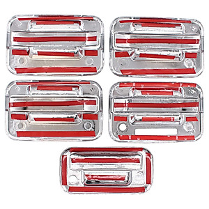 NewYall Chrome Exterior Door Handle Cover with Keypad and Tailgate Cover for Ford F-150 2004-2014 Outer Front Rear Left Driver Right Passenger Side