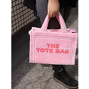 Fancy Forest The Tote Bag for Women with Zipper,Fluffy Faux Fur Handbag/tote bags