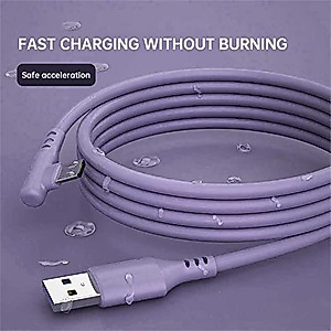 BGNTBUK Charger 10ft USB Cable Right Angle 90° Elbow Liquid Micro USB 3A Fast Charging Cable Lighting Cable