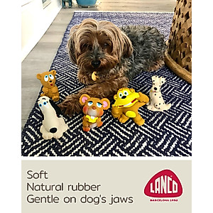 Set 5 Extra Small Squeaky Toys for Dogs Small Breeds Puppy Tiny Dogs Natural Rubber (Latex) Freem from Harmful Chemicals Hanpainted (Toys May Vary)