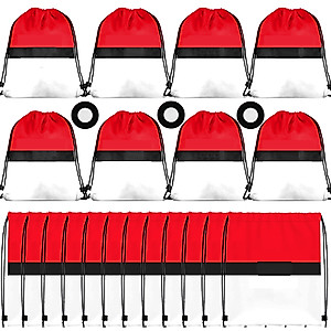 Nuwontun 12 Pieces Video Game Candy Drawstring Bag Drawstring Goodie Favor Bags for Kids Cartoon Birthday Party Decorations(10.6 x 13.7 Inch)