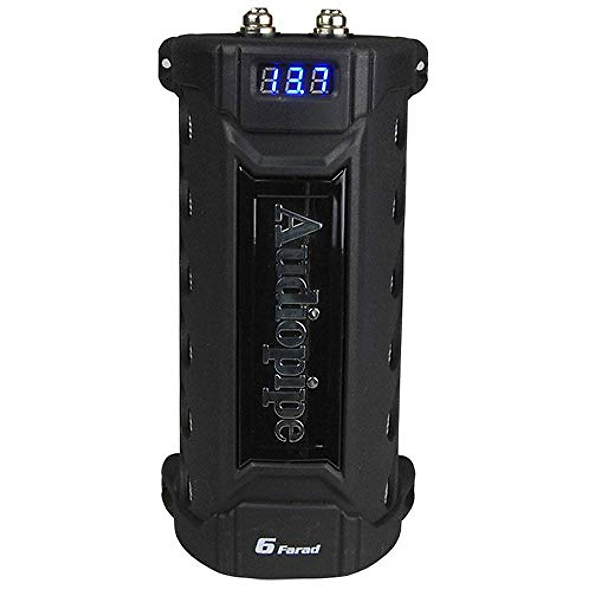 Audiopipe ACAP-6000 Car Audio 6 Farad 24 Volt Surge Power Capacitor Kit for Car Stereo Amplifier with Digital Display and Electronic Protection, Black