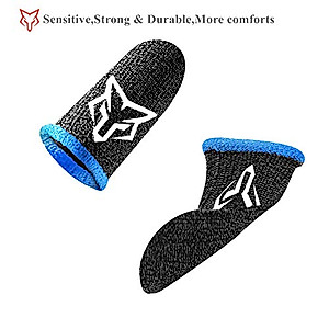NEW Mobile Game Controller Finger Sleeve Sets [6 Packs],Anti-Sweat Breathable Touchscreen Gaming Finger Sleeve for Mobile Phone Games for PUBG/Mobile Legends/Knives Out (Blue 2)