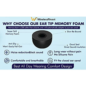 3X Pair Memory Foam Comfort Eartip Ear Bud Replacement For Google Pixel Buds Pro,Anti-Slip Ear Tip For Google True Wireless Earphone,Noise Cancellation,Soft Earbuds memory Foam Tip (Size: Mixed L/M/S)