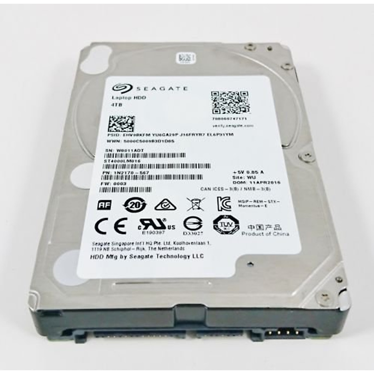 Seagate 4TB Laptop HDD SATA 6Gb/s 128MB Cache 2.5-Inch Internal Hard Drive (ST4000LM016) (Renewed)