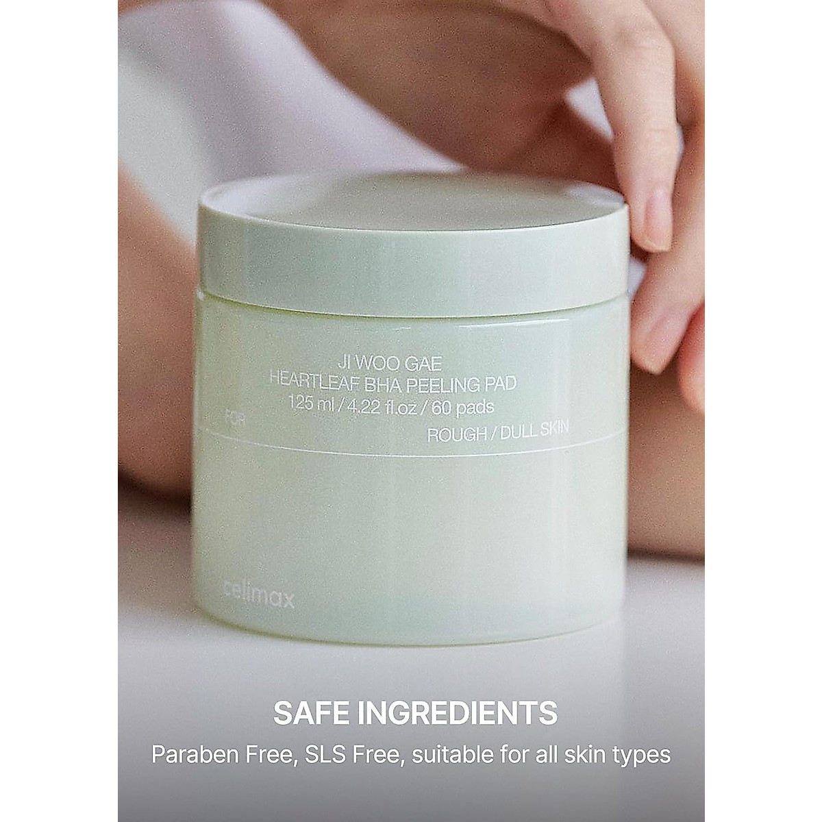 celimax Ji.Woo.Gae Heartleaf BHA Peeling Pad | with Heartleaf Extract, Exfoliating Toner Pads, Facial Peels, Hydrating, for Troubled Skin & Breakouts (60 Pads)