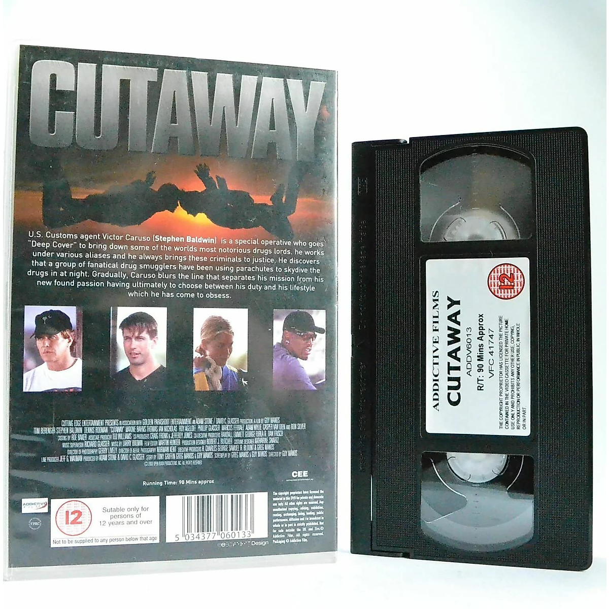 Cutaway: Skydiving (TV Movie) - Action - Large Box - T.Berenger/S.Baldwin - VHS