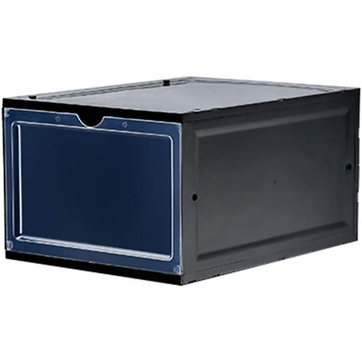 Clear Shoe Box, Set Of 6, Stackable Plastic Acrylic Boxes, Drop Front Shoe Holder Cubby Storage Cube Organizer Containers For Closet Men/women Large High Top 13.4”x 9.8”x 7.2'', Cajas Para Zapatos