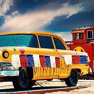 4th of July Decorations 4 Pack Tinsel Foil Fringe Garland Curtains Streamers Hanging Red White Blue Fringe Backdrop Banner for Parade Floats Decorations 4th of July America Patriotic Day Memorial Day
