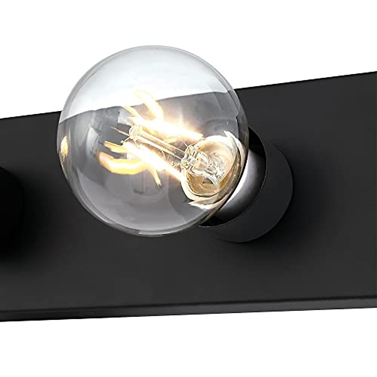 Westinghouse Lighting 6117600 Traditional Four-Light Indoor Vanity Light Fixture, Matte Black Finish