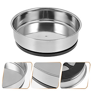 Alipis Rotating Storage Tray Kitchen Organizer Stainless Steel, Turntable Rack 360 Degree Spinning Storage Container Cabinet Organizer