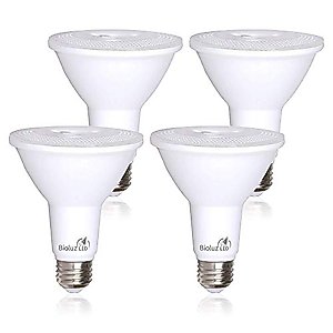 Bioluz LED 4 Pack PAR38 LED Light Bulb 90 CRI 12W = 100-120 Watt Replacement, Soft White 3000K, Dimmable Light Bulbs Flood Lights Outdoor/Indoor UL Listed Light Bulbs Title 20 High Efficacy LED Bulbs