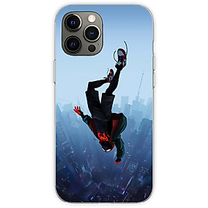Compatible with iPhone XR Case Morales in The City Jump Miles Soft TPU Flexible Protective Phone Case Cover Shockproof
