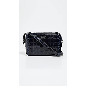 Smythson Women's Small Camera Bag, Navy, Blue, One Size