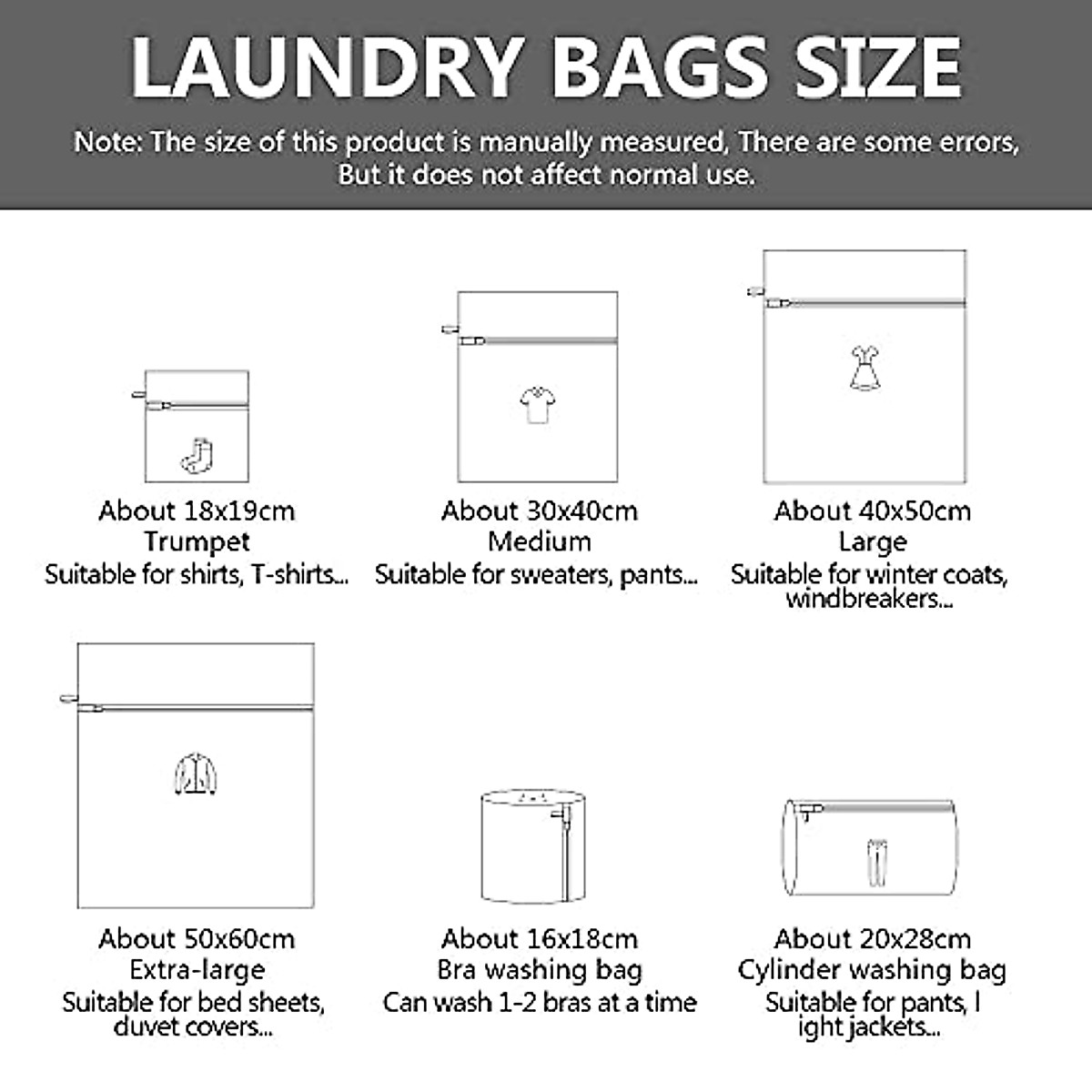 6pcs Thick Mesh Laundry Bag For Blouse Lingerie Bras Underwear Socks Sneaker Shoes Washing Bag Of Cylindrical Sandwich Embroidery Laundry Bags For Delicates Mesh Wash Bag Bathroom Eco-Friendly Bra Bags For Laundry Travel Storage Organiza Bag