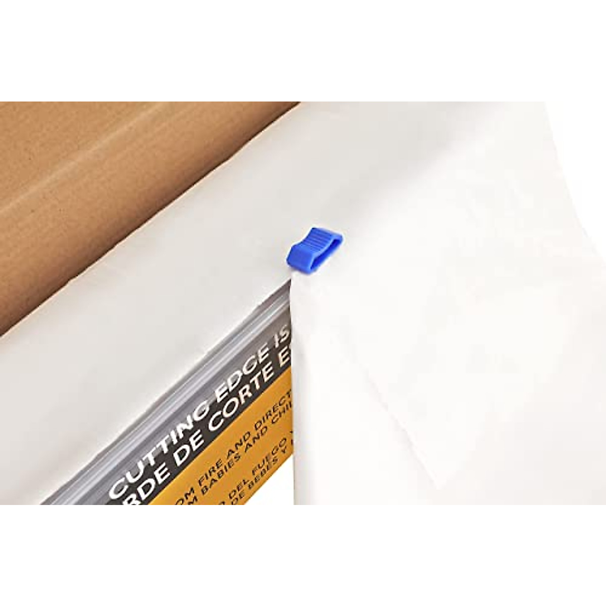 Thick White Plastic Disposable Plastic Tablecloth Roll with Easy Slide Cutter | 54 in Wide | Cover Square, Round, Foldable, Rectangle Table for Party, Birthday, Indoor, Outdoor, Events