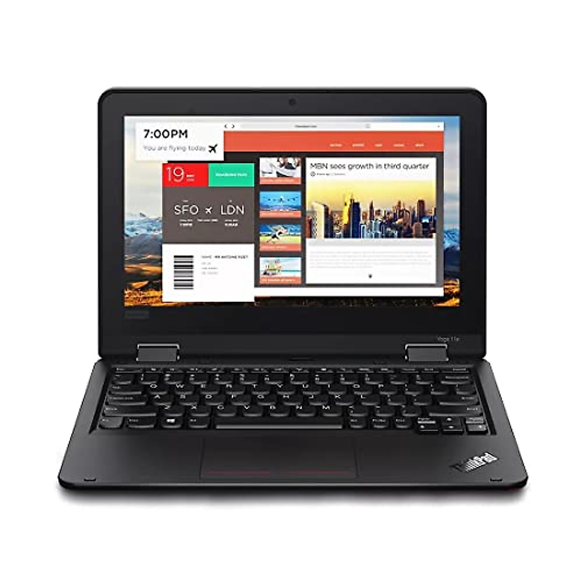 Lenovo ThinkPad Yoga 11E 11.6" HD 2-in-1 Touchscreen Laptop, Intel Celeron N4120, 4GB RAM 256GB SSD, Intel UHD Graphics 600, Webcam, HDMI, WiFi, Bluetooth, Windows 10 Pro, Black