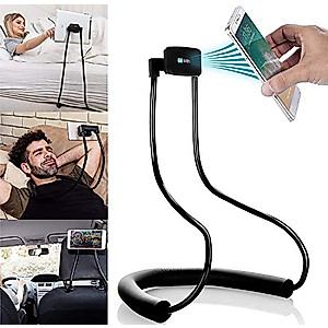 GOWITH Magnetic Tablet & Cell Phone Holder, Mobile Phone Stand, Lazy Bracket for Table, Bed, Car & Bike, Adjustable Rotating Gooseneck Mount with Flexible, Collapsible and Portable Design
