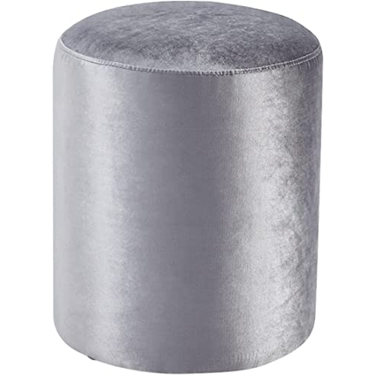 Get Set Style Modern Round Ottoman with Soft Padded Seat, Multifunctional Vanity Chairs for Makeup, Upholstered Footrest Stool Ottoman Foot Stool for Living Room, Bedroom