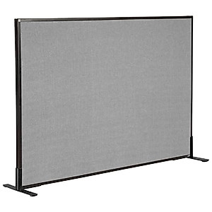 Global Industrial 60-1/4"W x 42" H Freestanding Office Partition Panel, Gray
