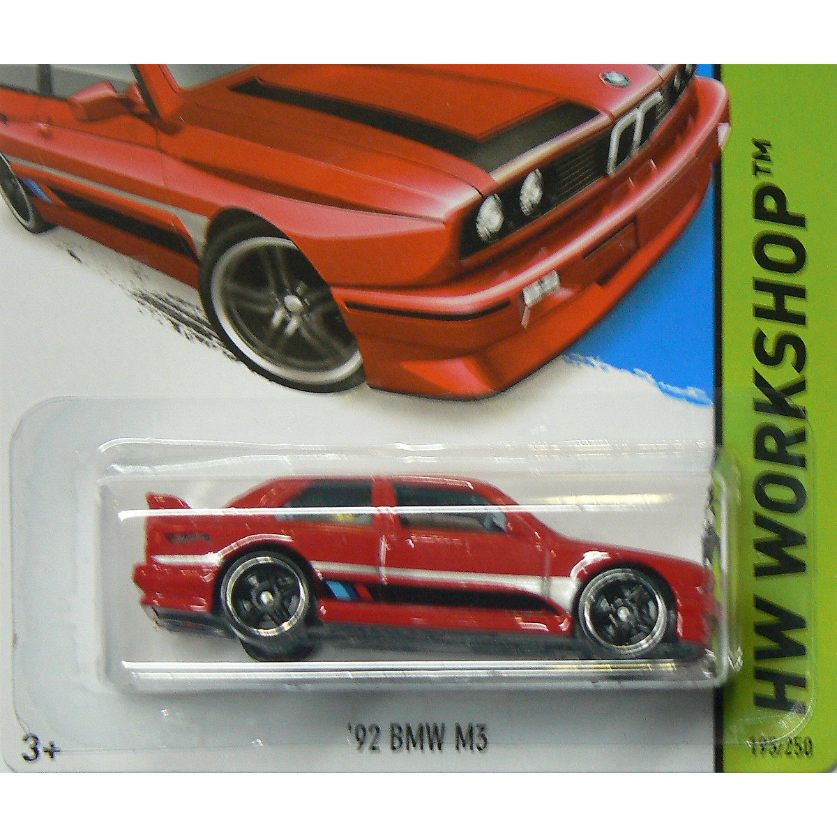 Hot Wheels 2014 Hw All Stars Workshop Red '92 Bmw M3 195/250